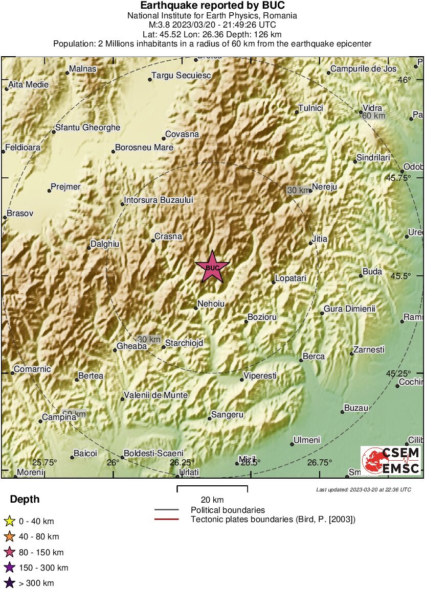 Cutremur minor cu magnitudinea de 3,8 grade in regiunea Vrancea ...