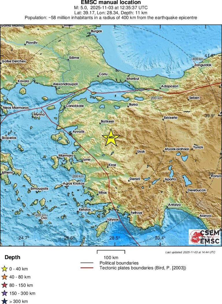 Cutremur moderat cu magnitudinea de 5,0-5,1 grade in Vestul Turciei ...
